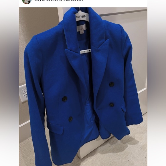 LOFT | Jackets & Coats | Loft Royal Blue Doublebreasted Wool Blazer ...